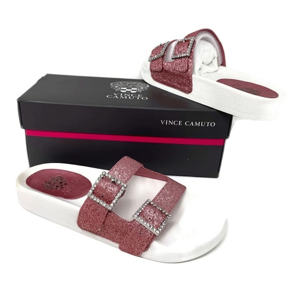 Vince Camuto | Shoes | Vince Camuto Womens Bevyn Glitter Slide Sandal ...